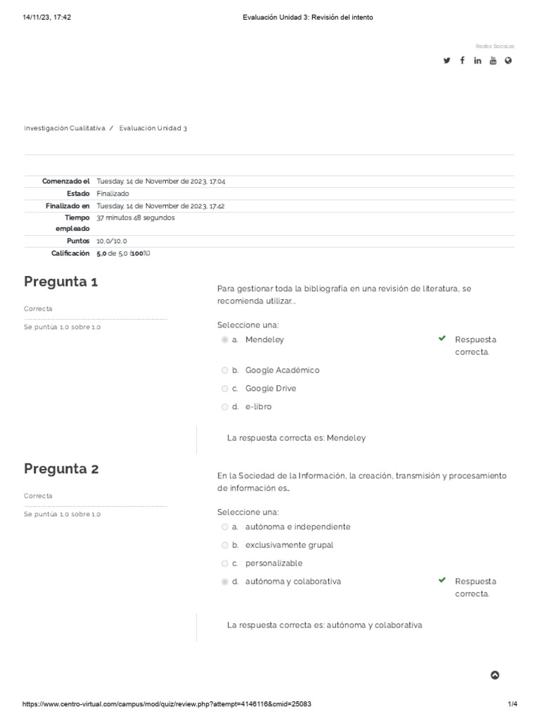 Evaluación Unidad 3 - Revisión Del Intento Investigacion Cualitativa ... Evaluación Unidad 3 - Revisión Del Intento Investigacion Cualitativa ...