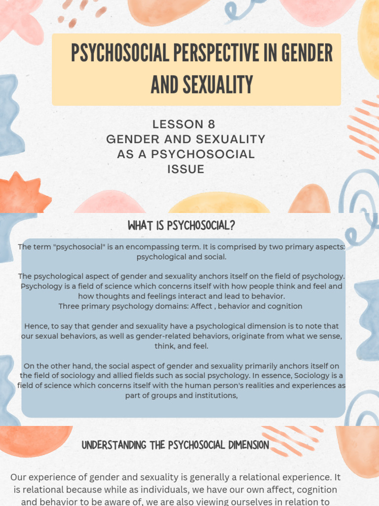Gender and Society Report | PDF | Well Being | Experience