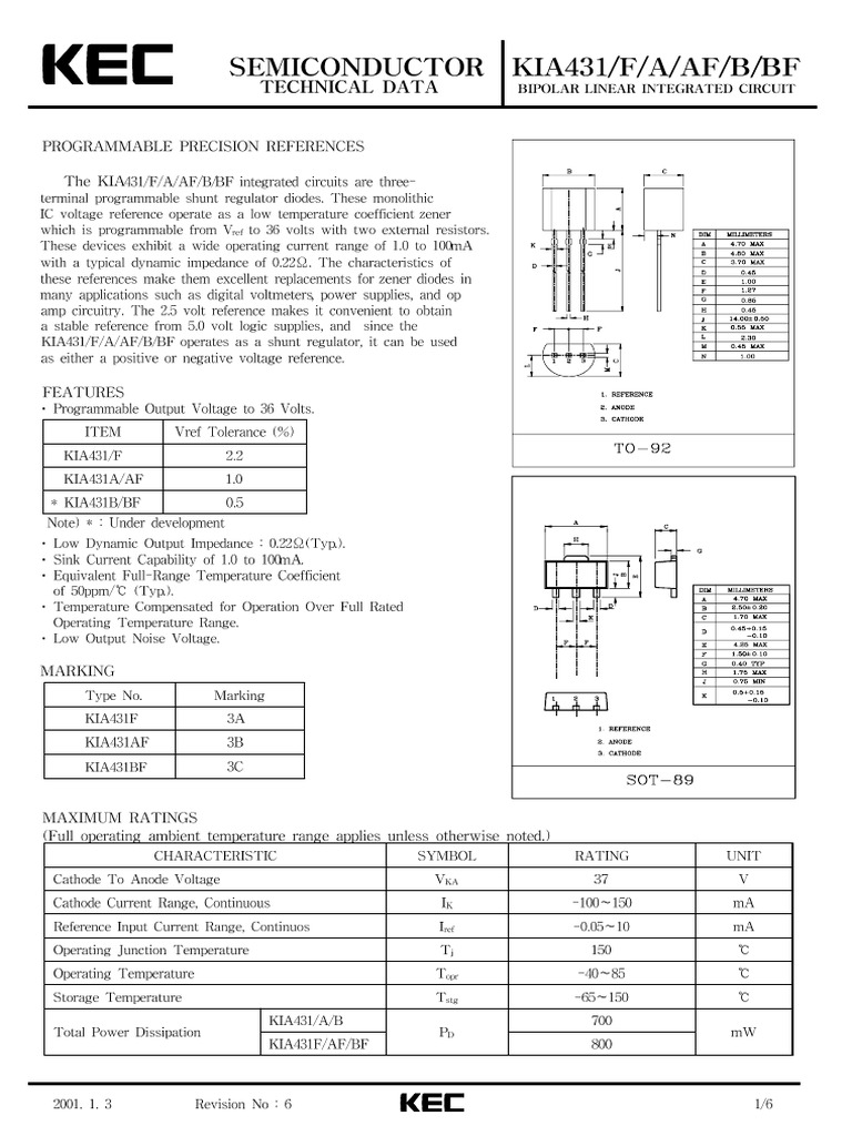 Kia431 A Af B Bf F Pdf