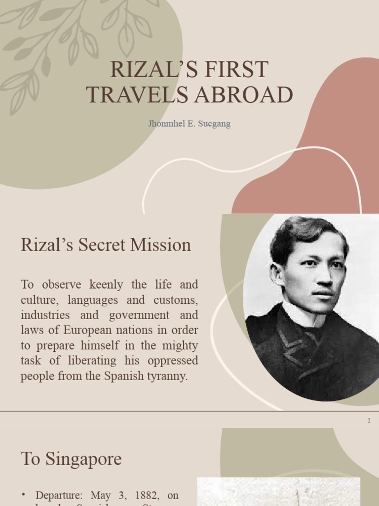 The First Travels of Rizal Abroad | PDF