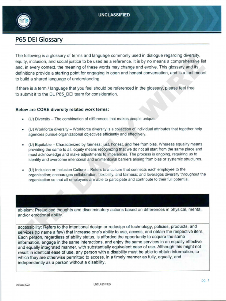 READ IT: NSA's Full Glossary of Diversity, Equity, and Inclusion Terms ...