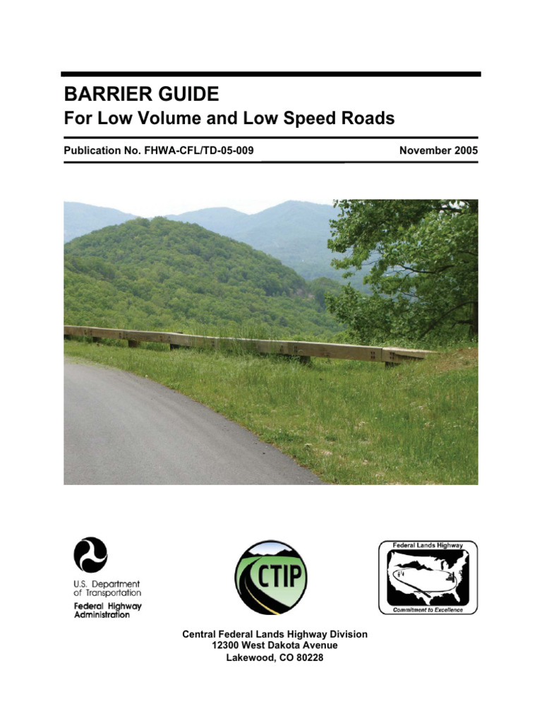 Barrier Guide for Low Volume Roads | PDF | Road | Litre