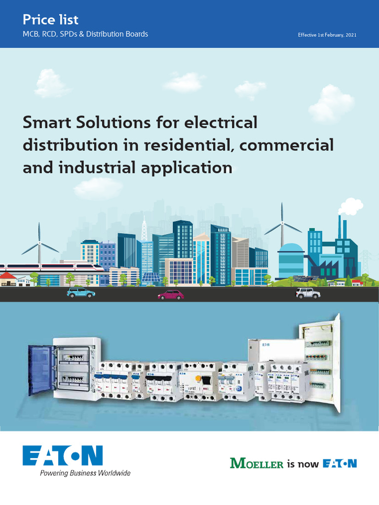 Eaton MCB RCD Afdd SPD DB | PDF | Fuse (Electrical) | Electrical ...