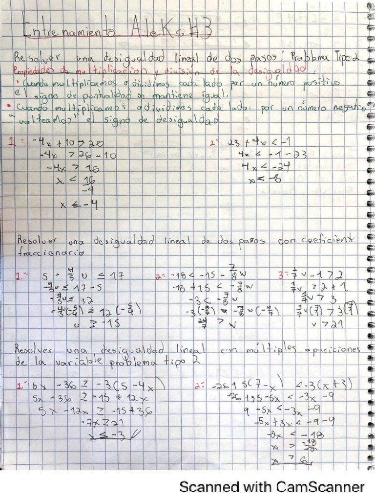 Entrenamiento Aleks #3 | PDF