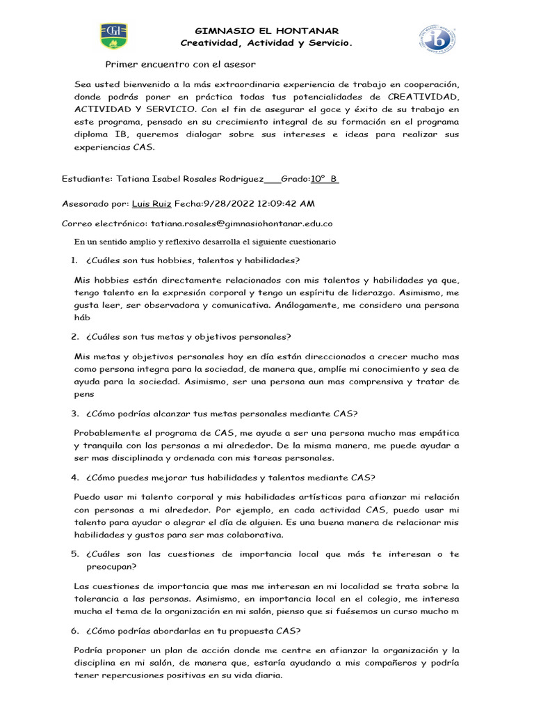 Primer Encuentro Con El Asesor 2022 | PDF | Creatividad