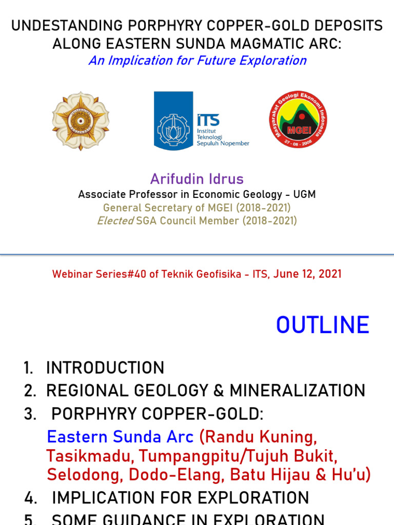 Webinar Teknik Geofisika ITS Porphyry Sunda Arc Arifudin Idrus | PDF ...
