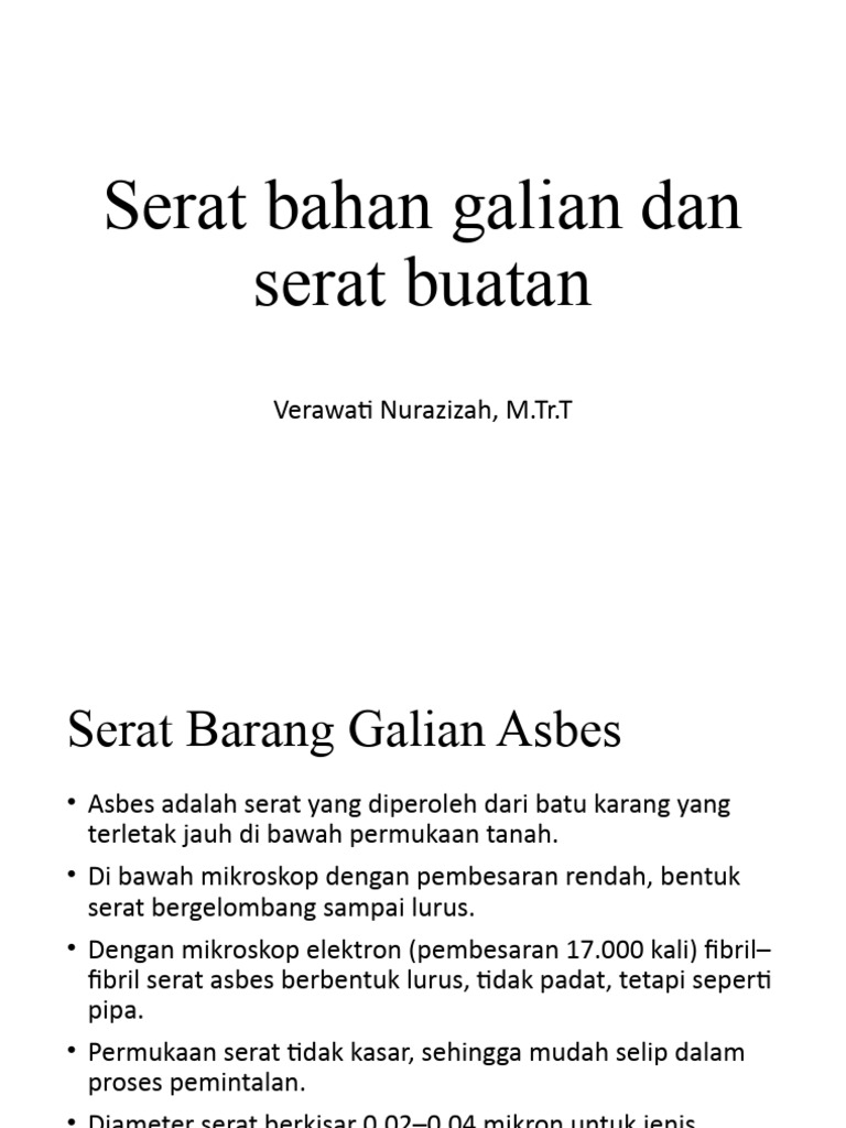 Serat Bahan Galian Dan Serat Buatan | PDF | Griya & Taman
