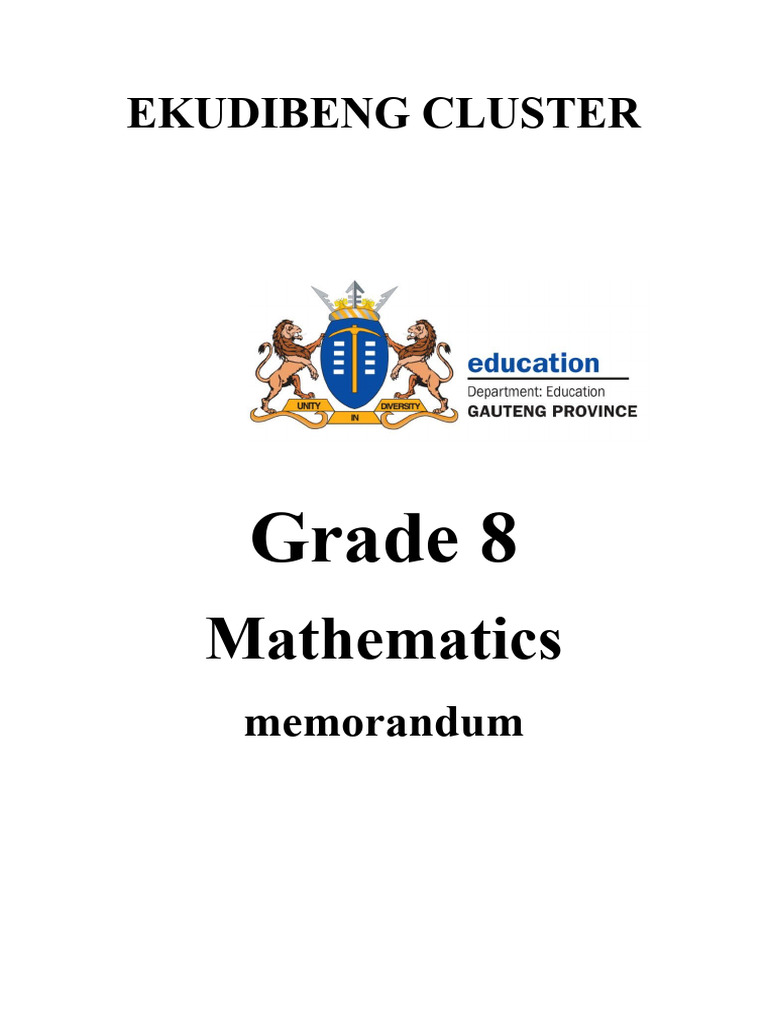 Maths Memo Grade 8 June 2011 1 | PDF