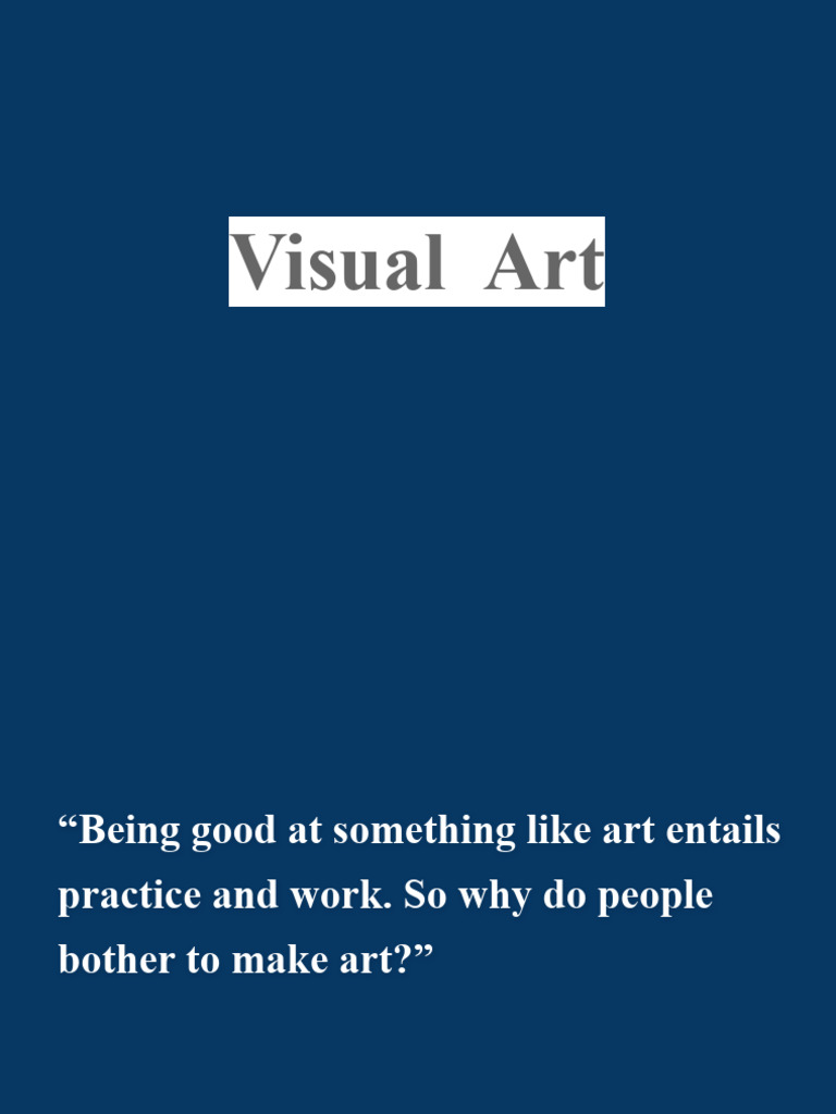 Visual Art | PDF