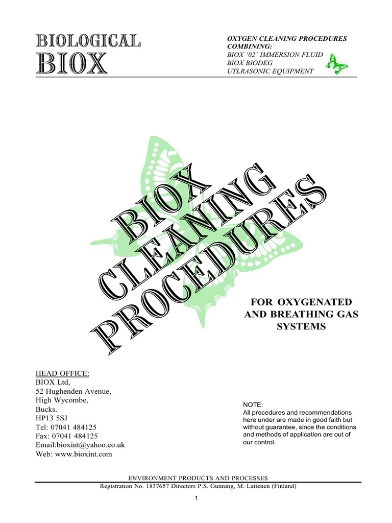 Biox O2 | PDF