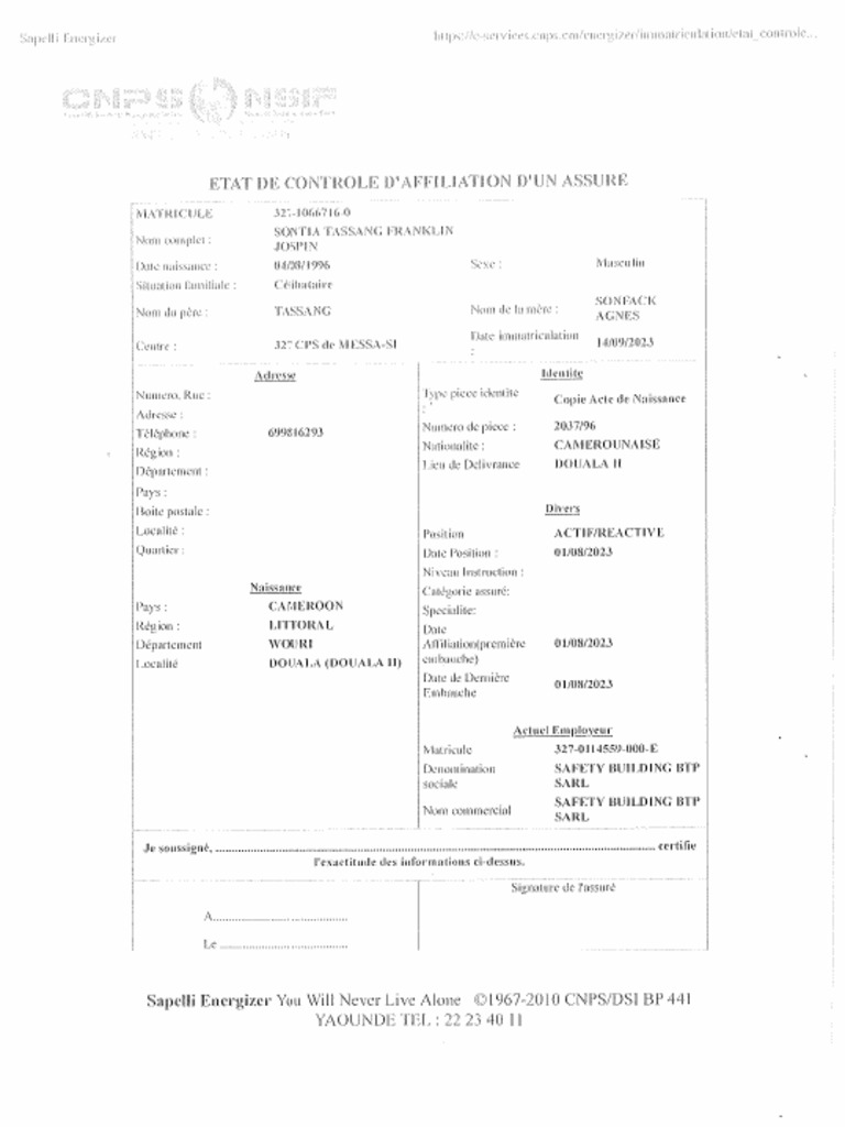 Etat de Controle | PDF