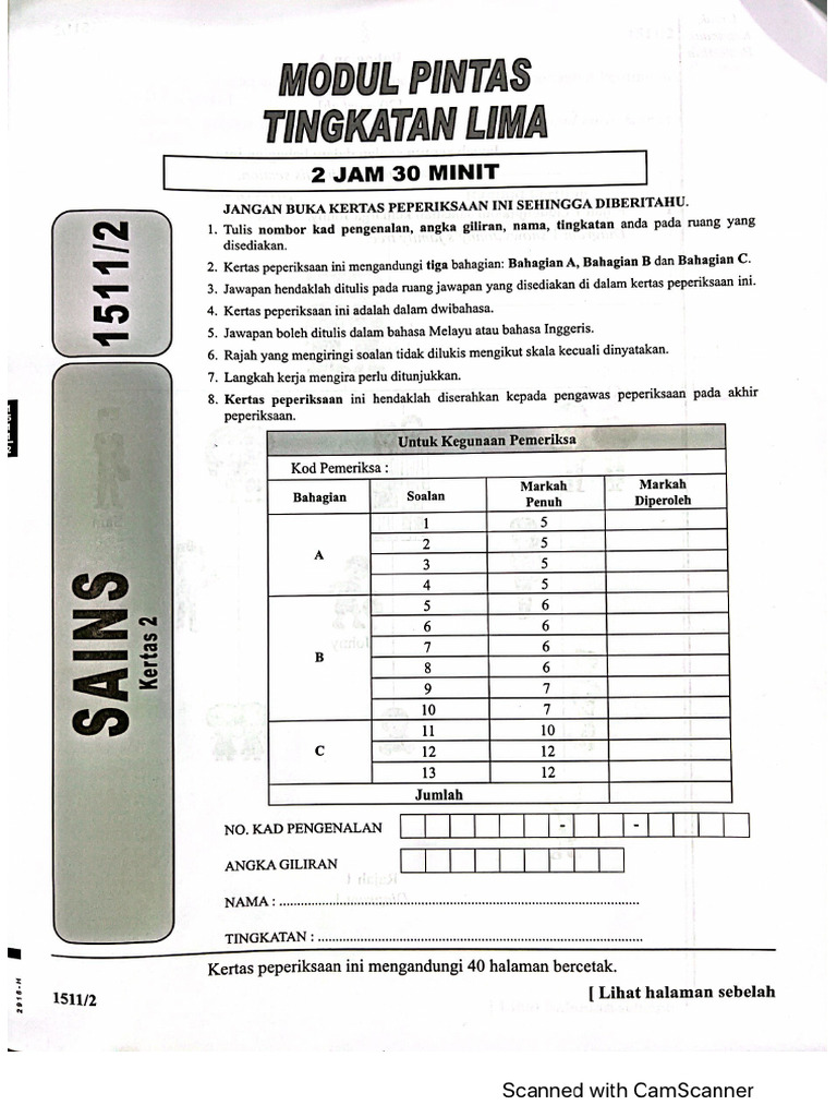 Sains K2 Selangor Set 2 2022 Pdf