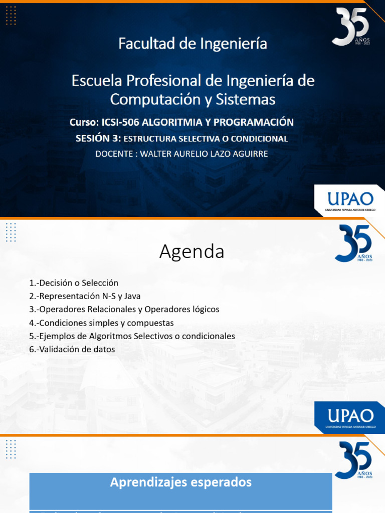 PPT-ICSI-ALGOYPROG-Clase N°-3-Estructura selectiva-35-RV | PDF | Algoritmos | Java (lenguaje de ...