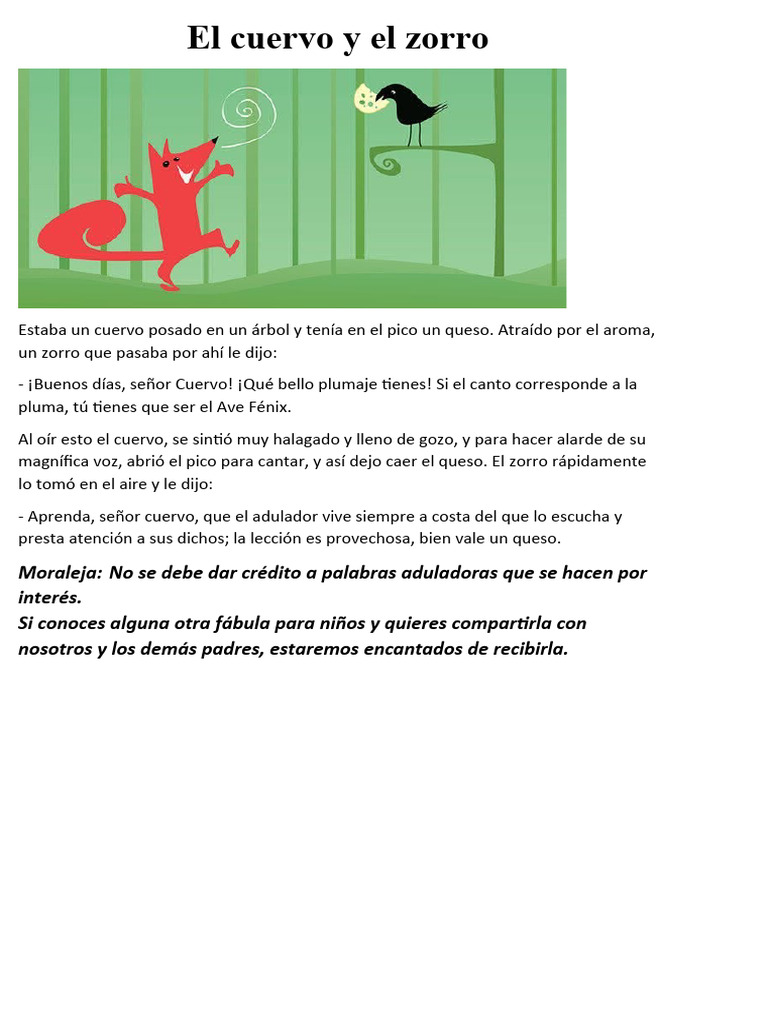 El Cuervo y El Zorro | PDF