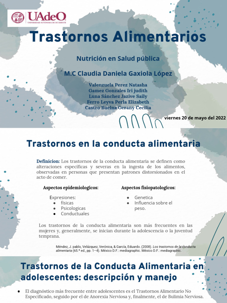 Trastornos alimentarios. | PDF | Desorden alimenticio | Bulimia nerviosa