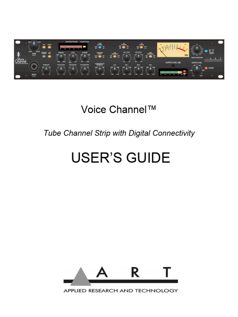 Art Voice Channel Manual | PDF | Equalization (Audio) | Microphone
