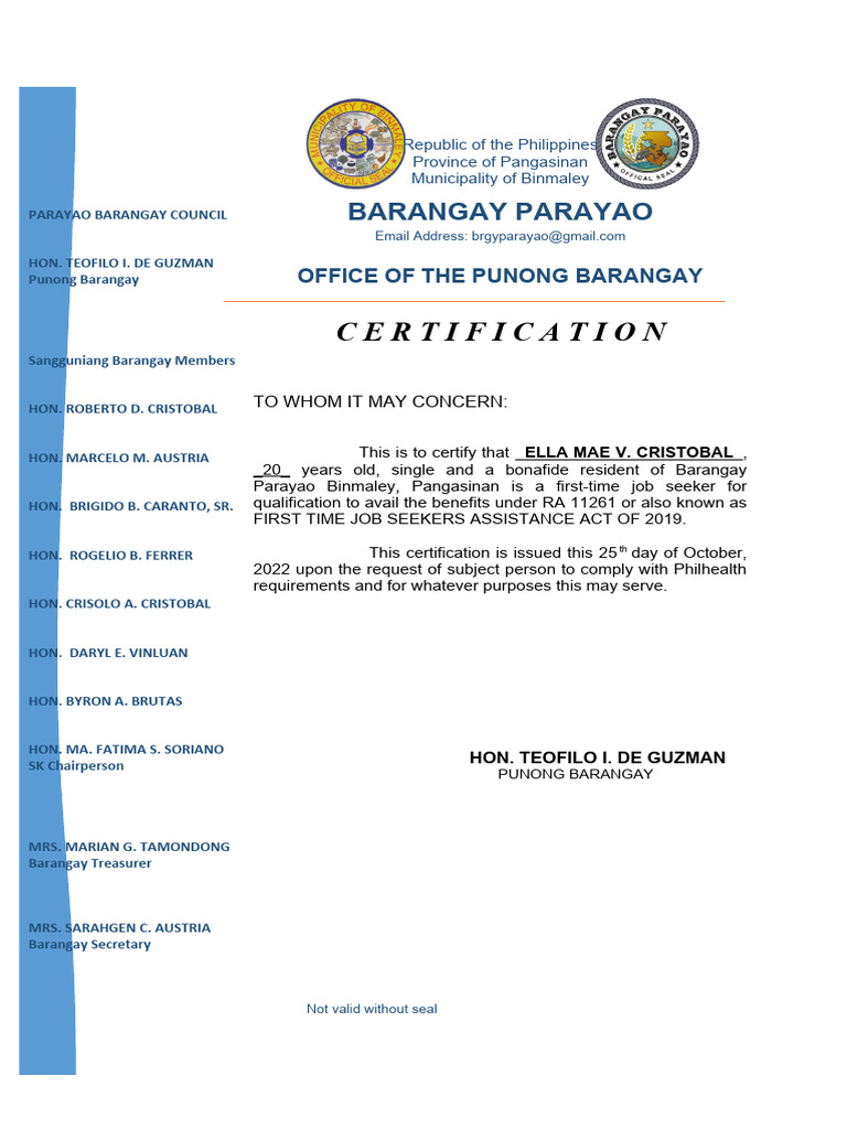 1ST Time Job Seeker | PDF