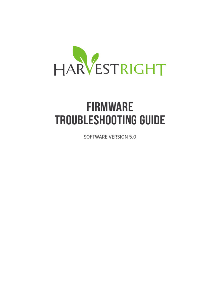 Troubleshooting Guide, Harvest Right, TSG-DIGITAL-v01-2021 | PDF ...