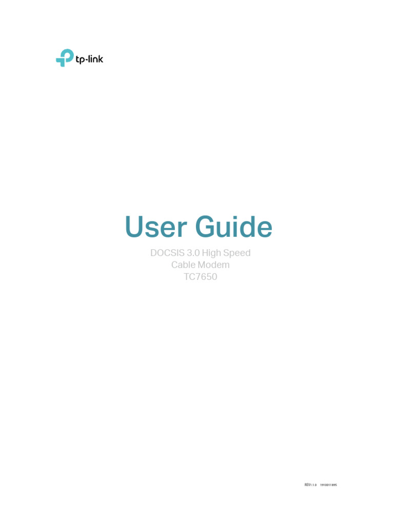 TC7650 (US) V1 User Guide | PDF | Ip Address | Computer Network