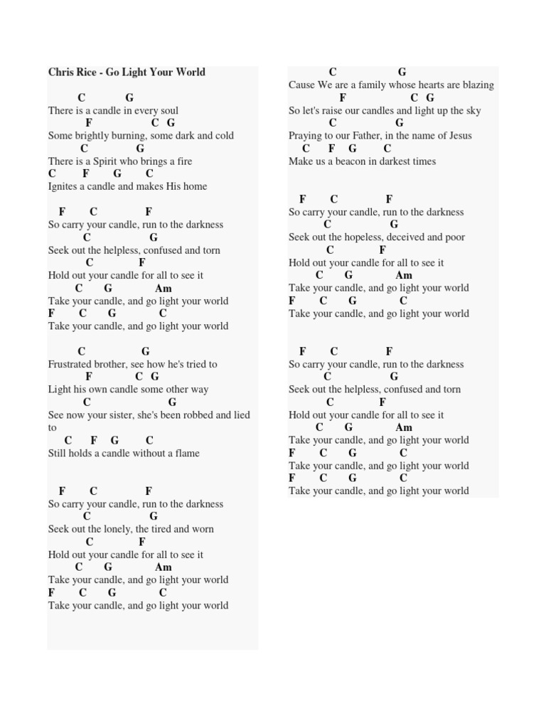 Carry Your Candle | PDF | Candle | Fires