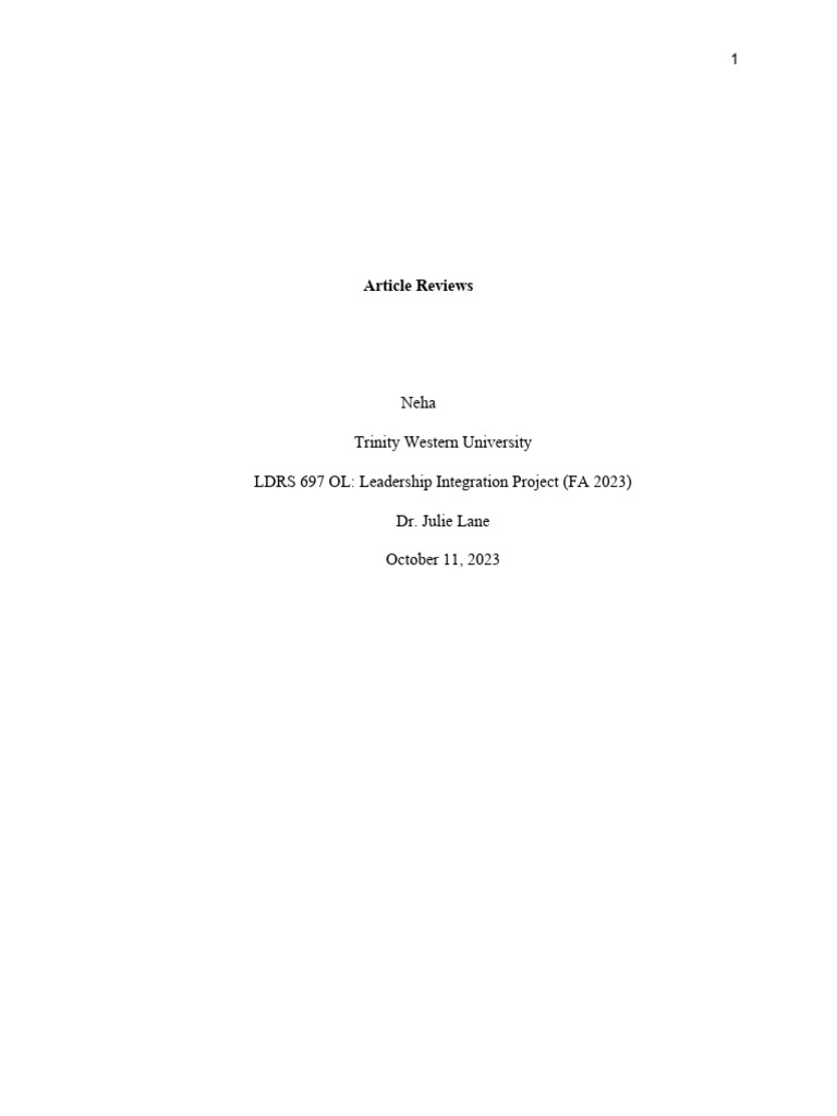 APA Article Review Assignment Guide | PDF | Apa Style | Citation