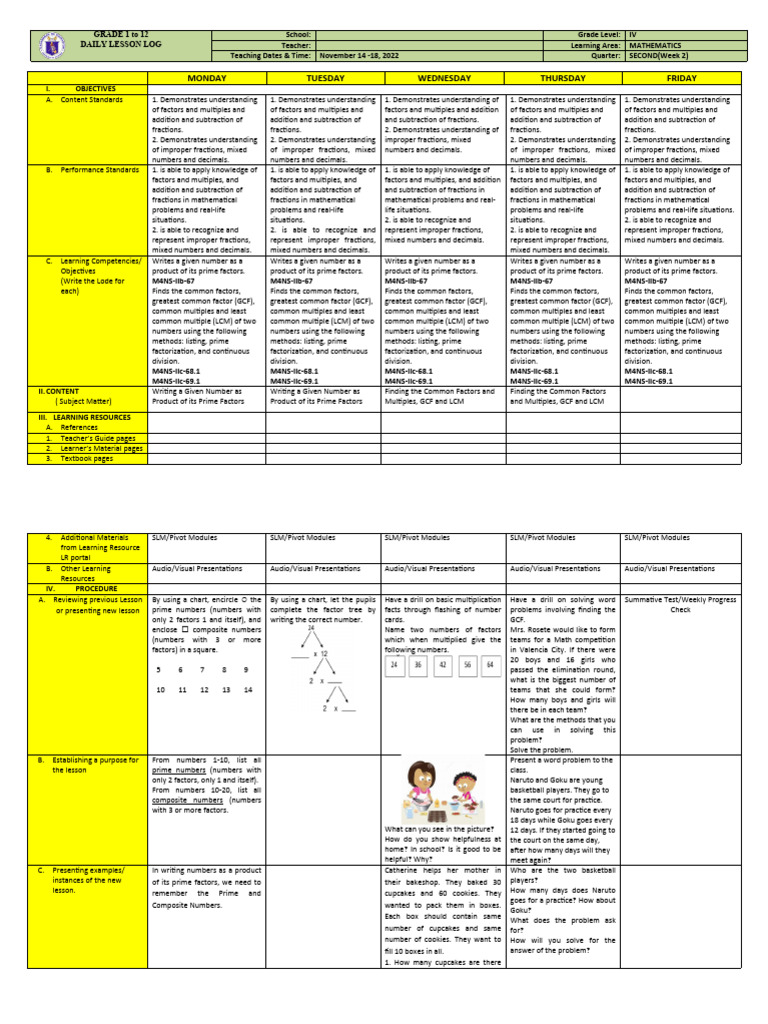 Math4 Q2 W2 | PDF | Cognition | Arithmetic