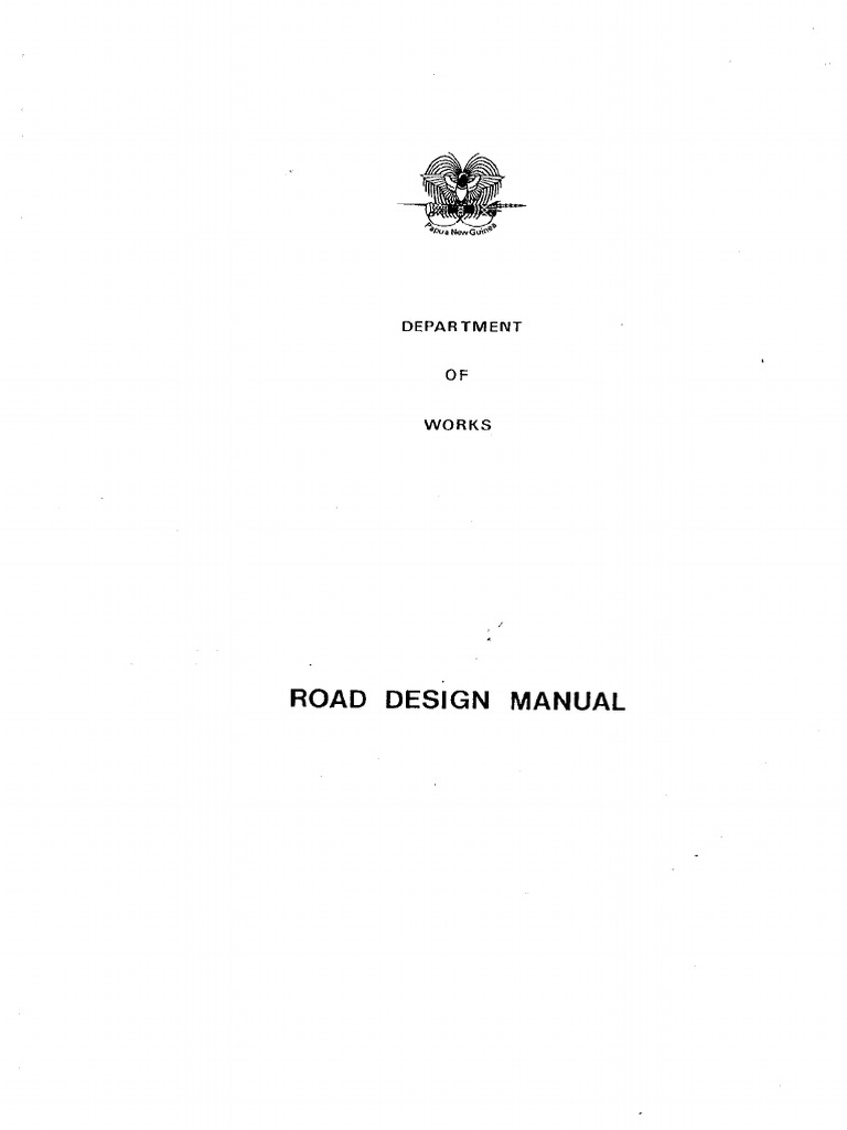 DOW - Road Design Manual | PDF