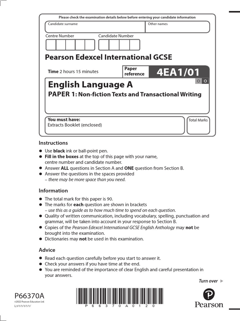Language Paper 1 | PDF | Written Communication | Applied Linguistics