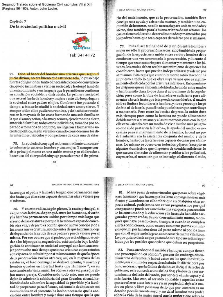 1B-Tratado Sobre El Gobierno Civil - Capitulo 7 - 8 - 9 - 10 y 11 - John Locke | PDF | Estado ...