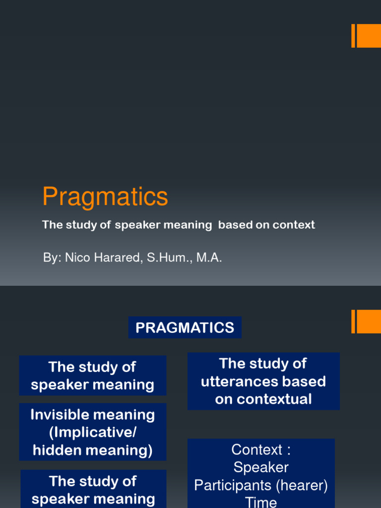 Pragmatics New | PDF | Human Communication | Linguistics