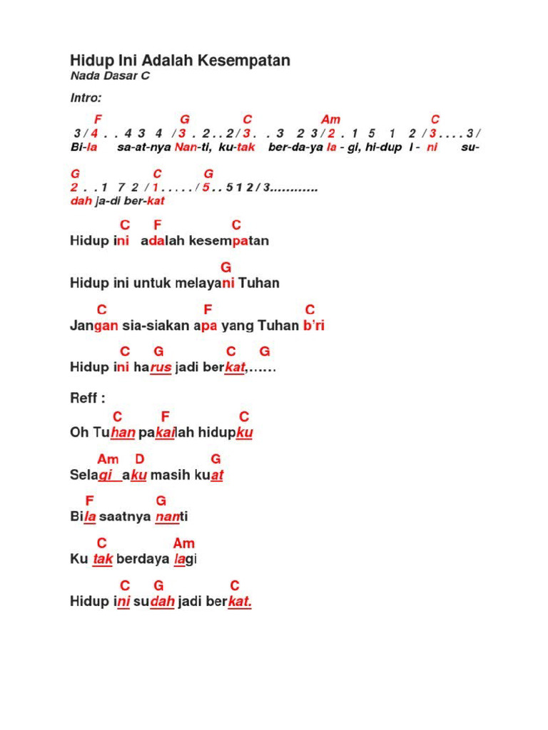 Hidup Ini Adalah Kesempatan | PDF