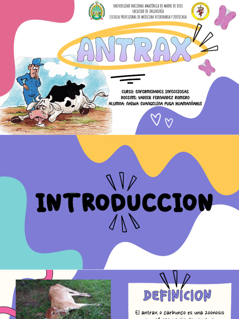 Antrax PRESENTACION | PDF | Ántrax | Medicina CLINICA