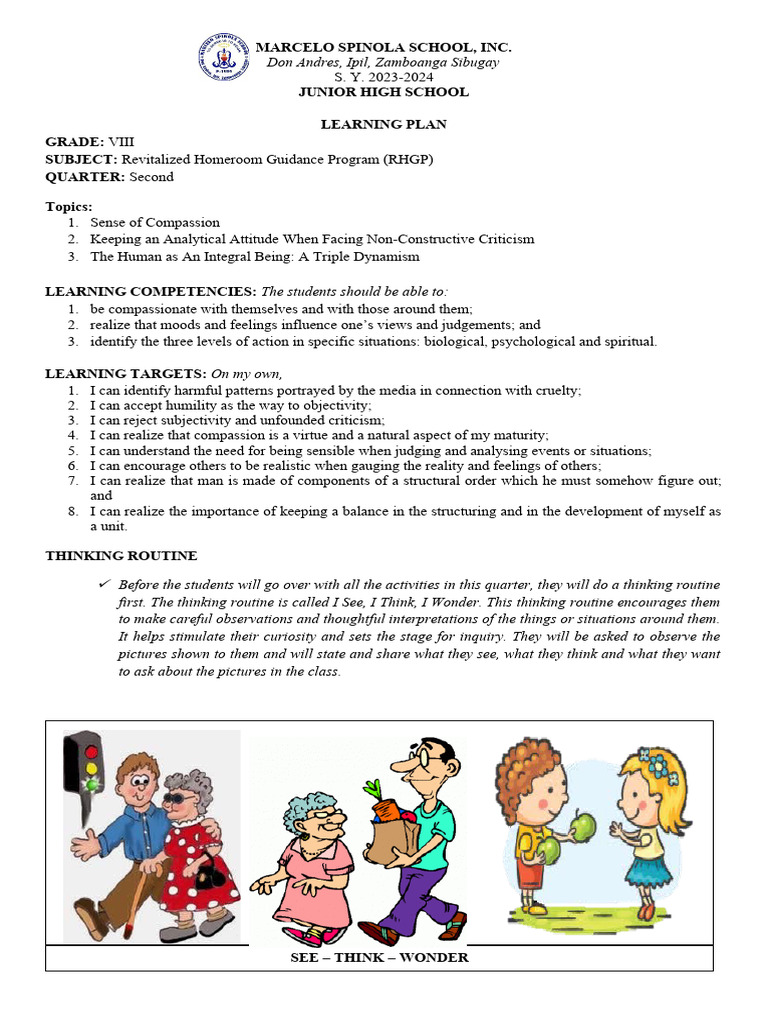 Q2 LP RHGP Gradeviii | PDF | Adolescence | Feeling