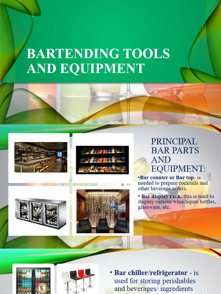 Bartending Tools and Equipment | Download Free PDF | Bar (Establishment ...