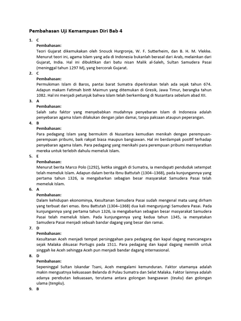 Pembahasan Uji Kemampuan Diri Bab 4 | PDF | Perjalanan | Seni