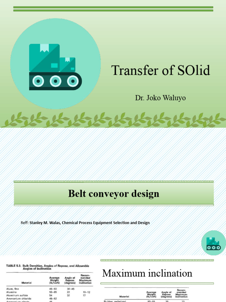 Belt Conveyor Design | PDF | Manufactured Goods