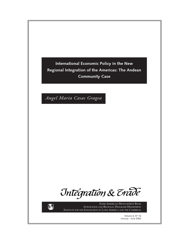 International Economic Policy in the New | PDF | Institution | Regional ...