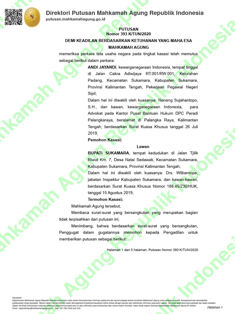 Putusan 393 K Tun 2020 20231114155627 Pdf