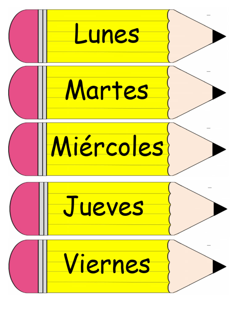 Lapiz dia de la semana | PDF