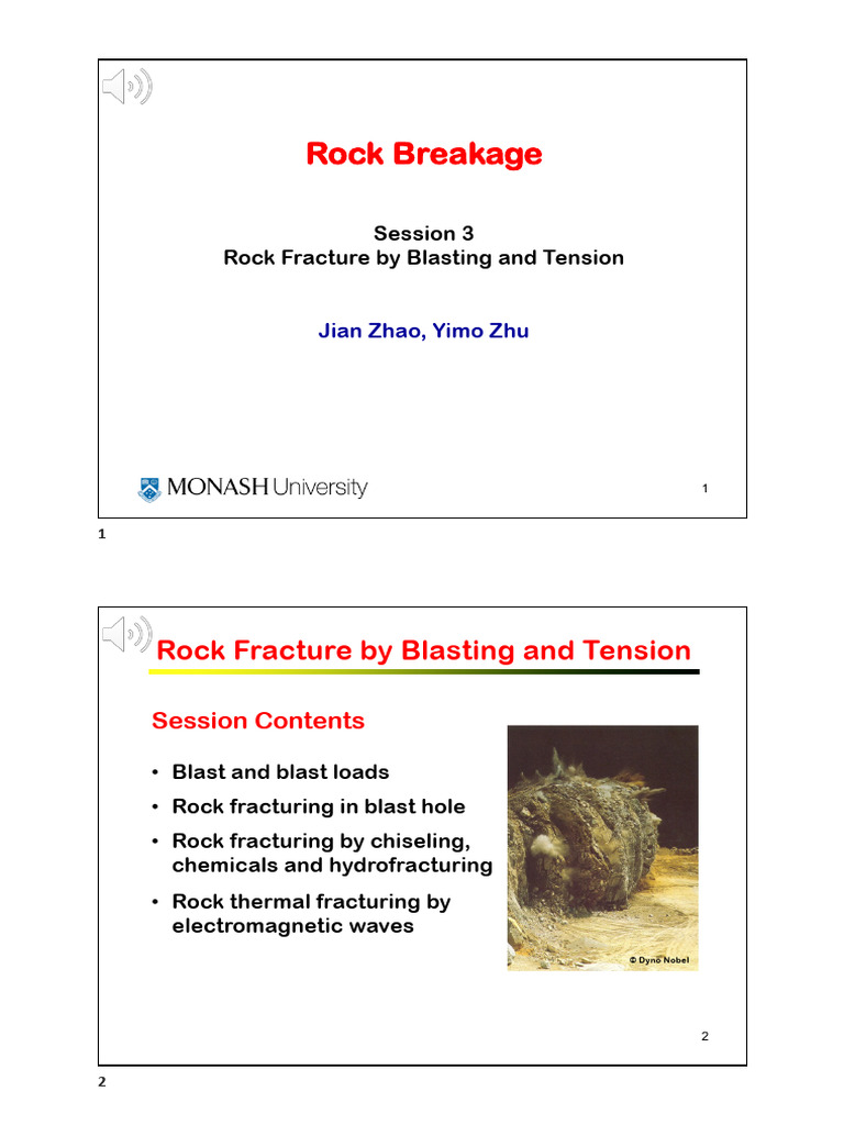 Week 3 - Rock Fracture by Blast | PDF | Fracture | Explosion