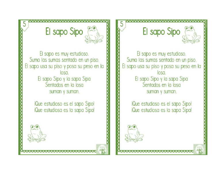 El Sapo Sipo-Texto | PDF
