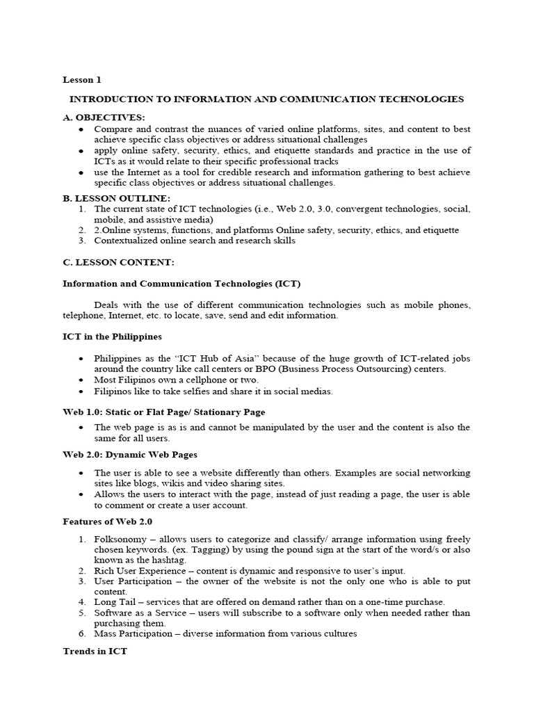 Lesson 1 Intro Yo Ict | Download Free PDF | Malware | Websites
