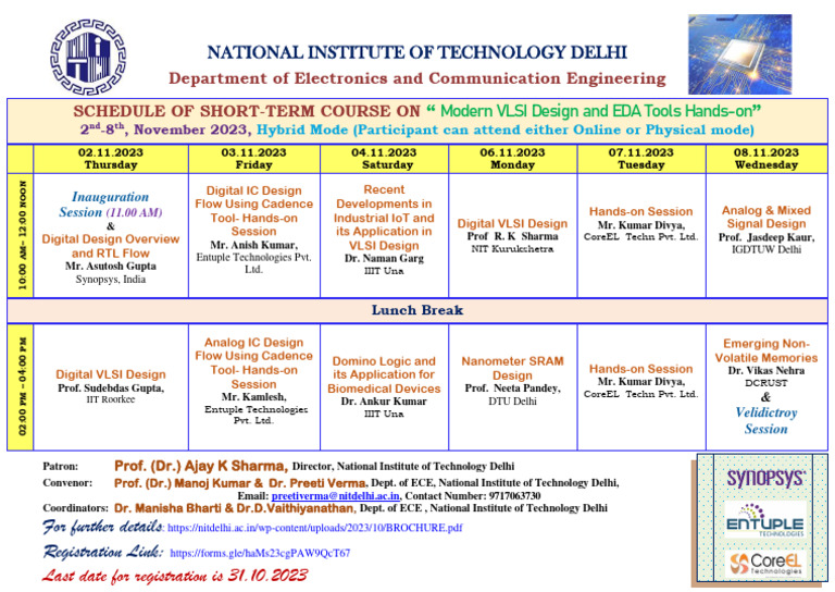 Schedule of STC - VLSI - Design | Download Free PDF | Digital ...