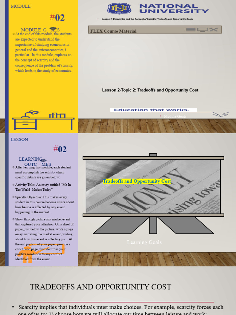 Lesson 2 - Topic 2 Tradeoffs and Opportunity Cost (Managerial Economics ...