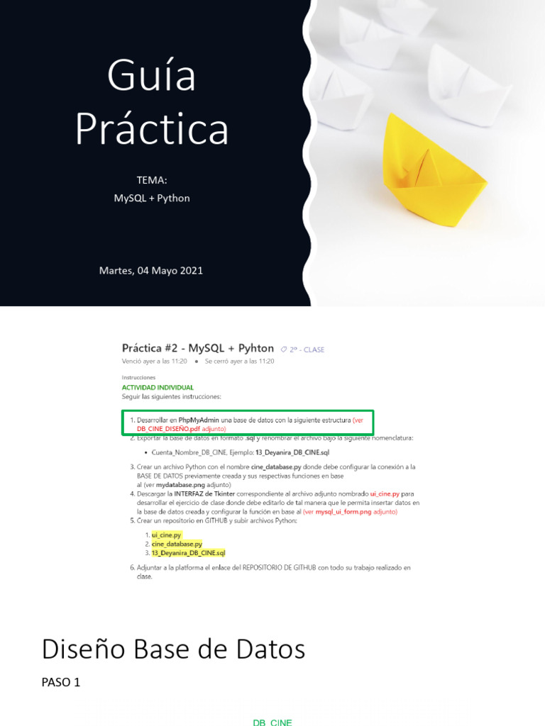 Guia Practica 1 Conectando MySQL Con Python | PDF
