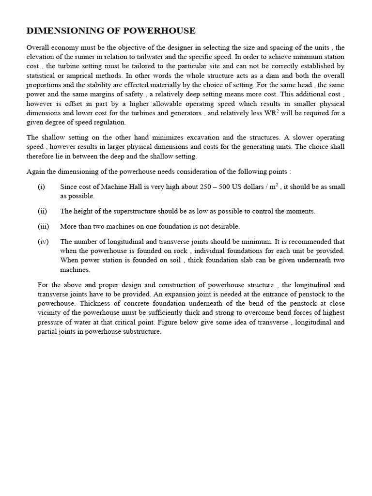 Dimensioning of Powerhouse | PDF | Computers