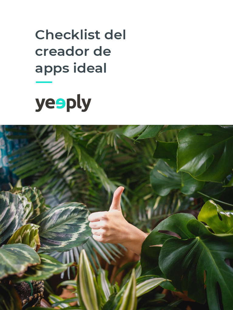 Yeeply - Checklist Del Creador de Apps Ideal | PDF | Aplicación movil | Software de la aplicacion
