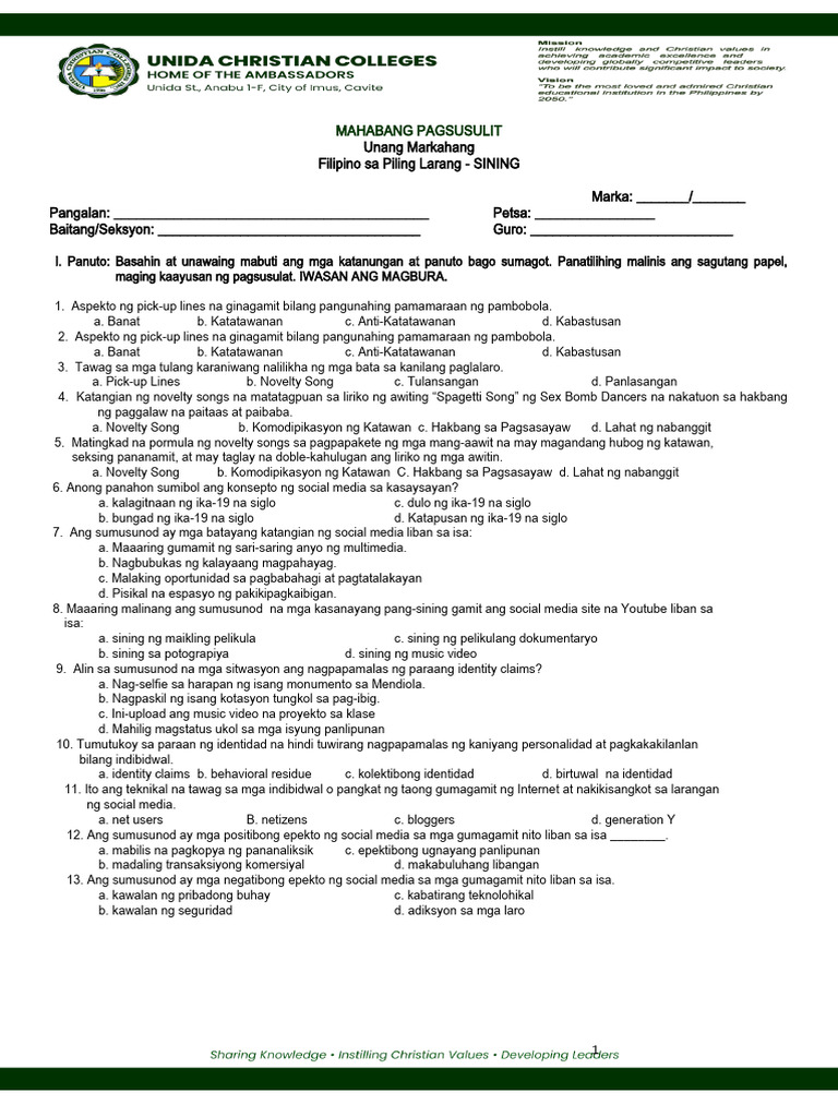 1Q ST - FPL-Sining | PDF