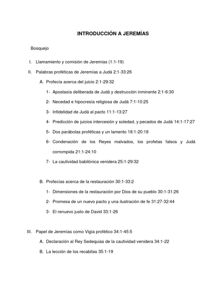 Estudio de Jeremías | PDF | Jeremías | Profecía