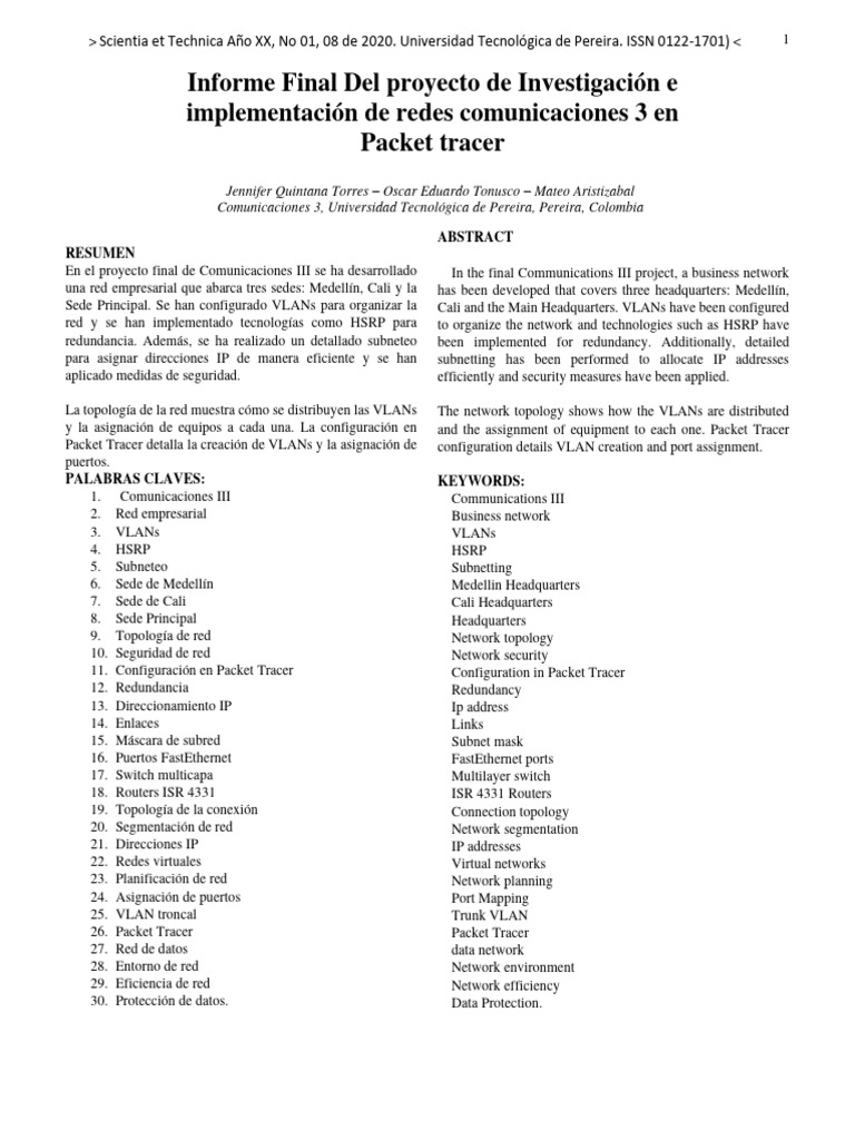 Informe Trabajo Final Comu 3 | PDF